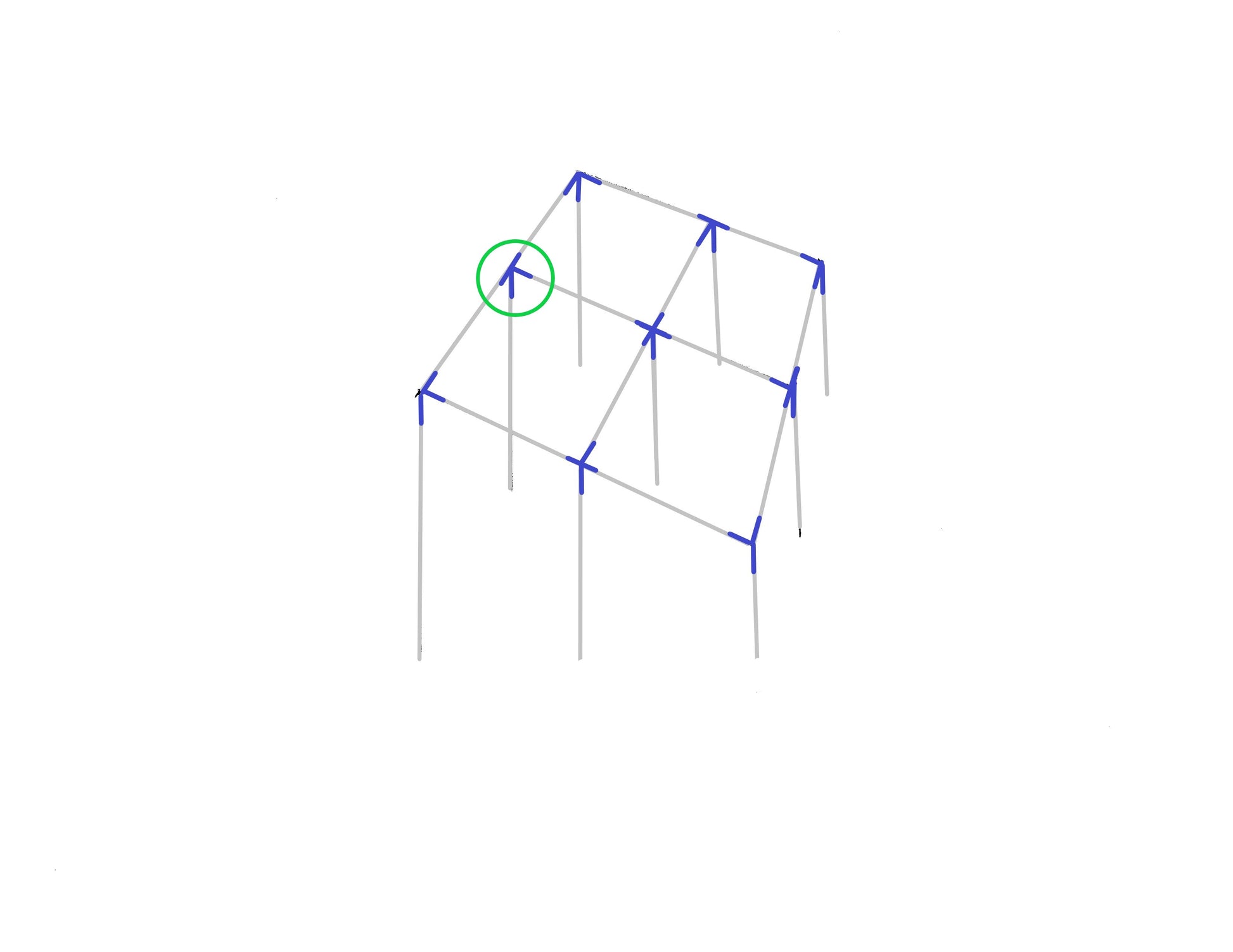 Heavy Duty 4 Way Top Lean to Down Slope Slant Angle Canopy Fitting - 3/ ...