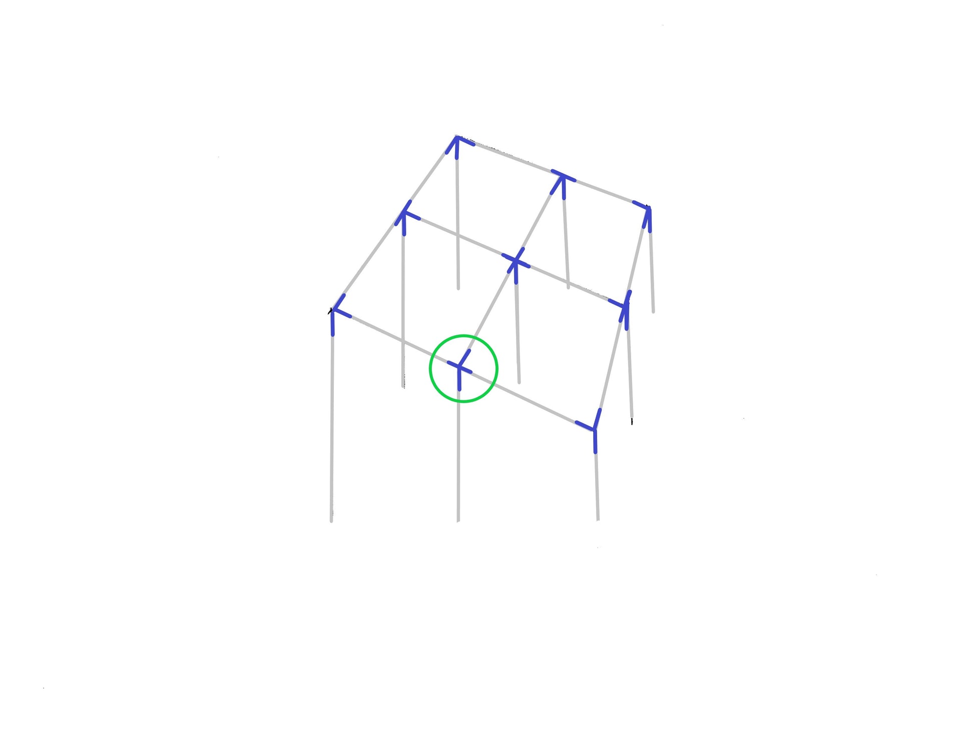4 Way Lean To Left Side Edge Slant Leg Canopy Fitting - 3/4" 1" 1-3/8 ...
