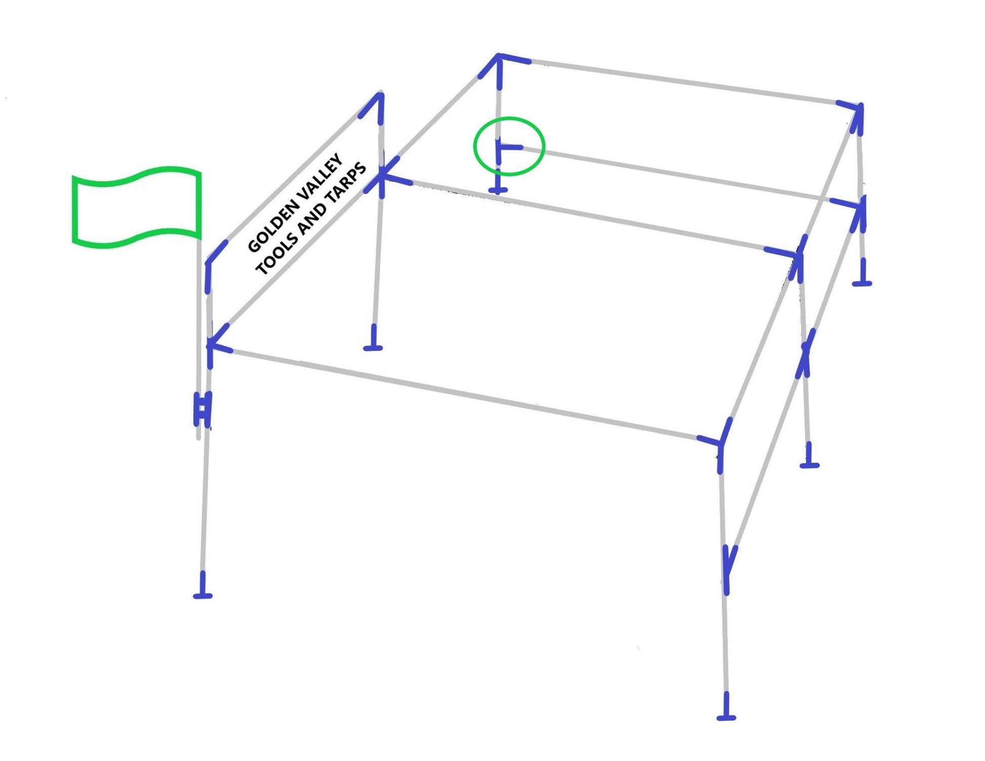 Heavy Duty L Shaped Corner Slider Canopy Fitting - 3/4" 1" 1-3/8" 1-5/8 ...